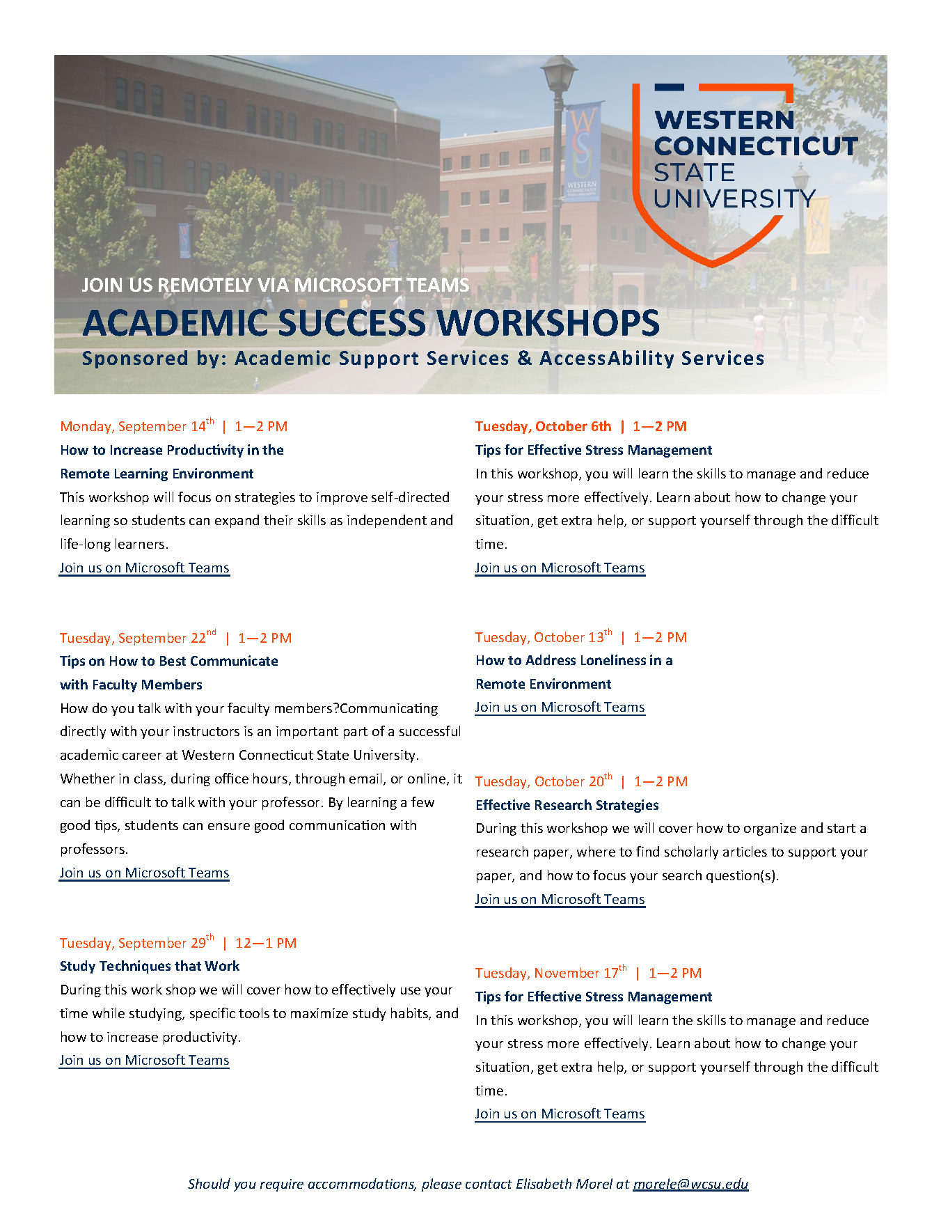 Start Strong this Fall with Virtual Academic Support Workshops | Ancell ...