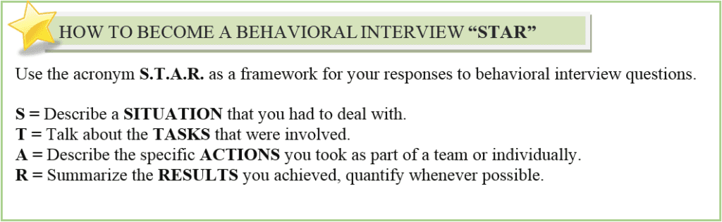 The S.T.A.R. Method – Career Success Center