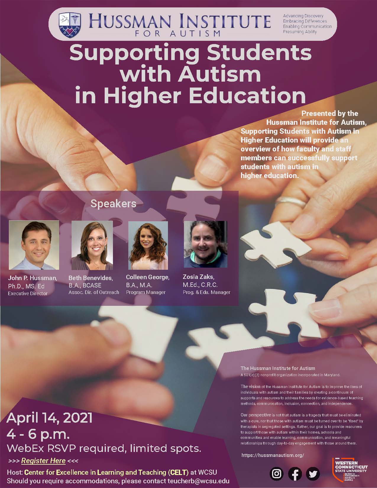 Supporting Students with Autism in Higher Education – Center for ...