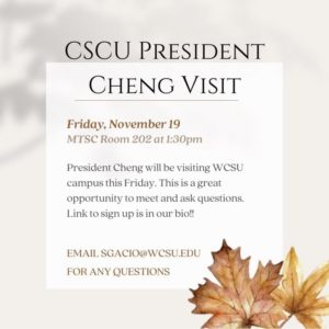 Campus visit by CSCU President Terrence Cheng – WCSU Events