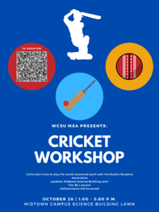 Cricket Workshop – WCSU Events