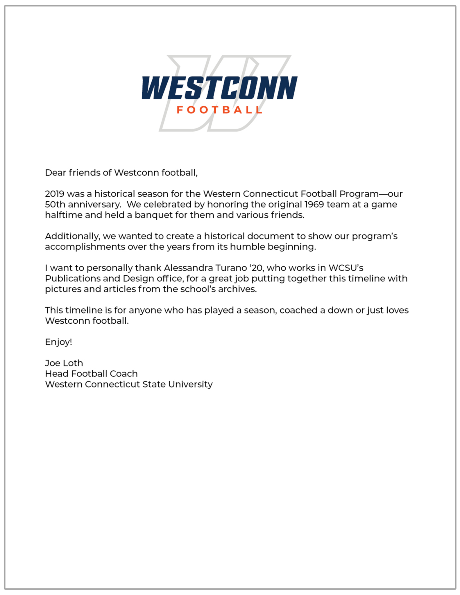 Celebrating 50 years of WCSU Football – Western Connecticut State ...