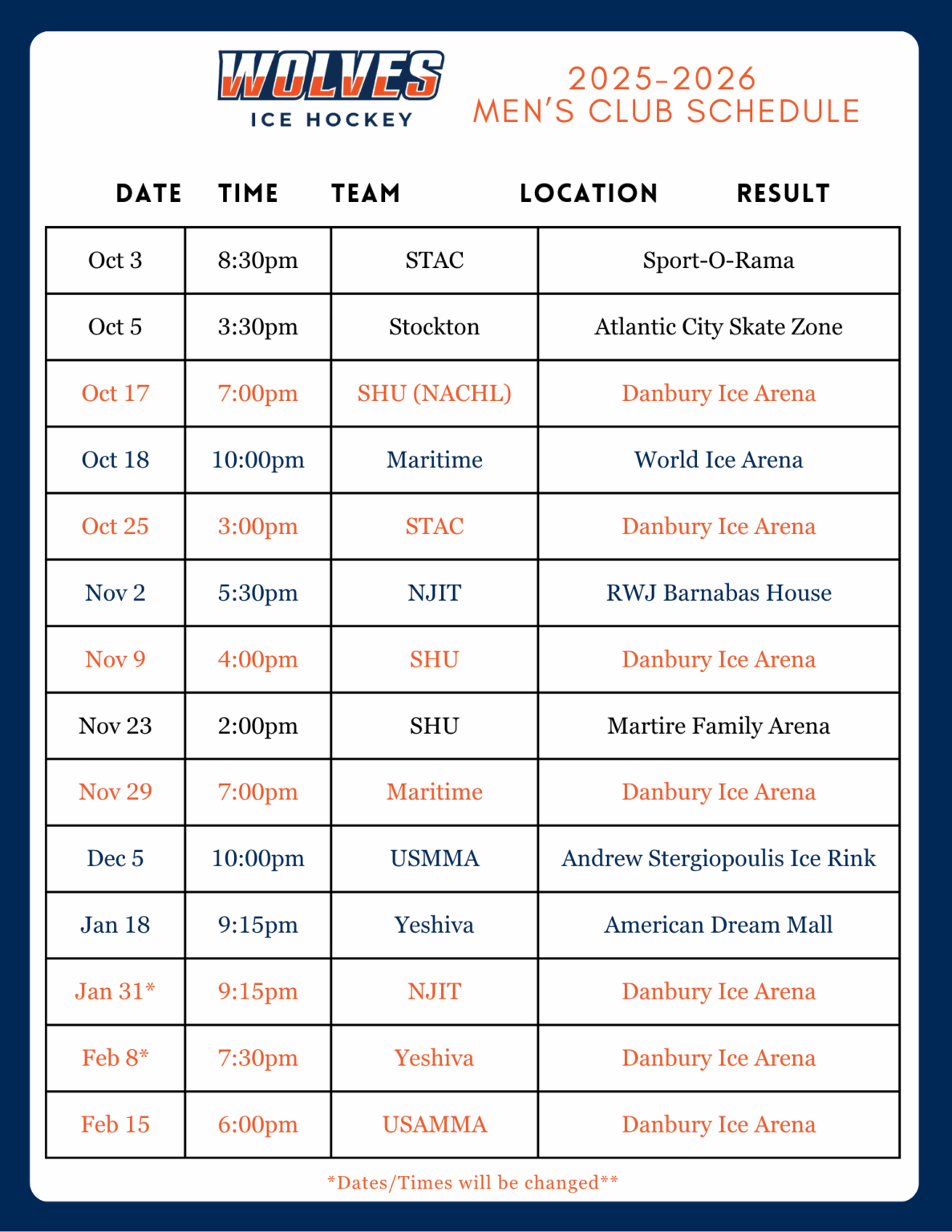 Ice Hockey | Club Sports | Recreation | WCSU