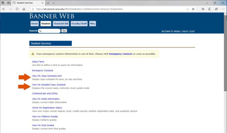 6 Easy Steps to View Your Student Schedule Online | Office of the Registrar